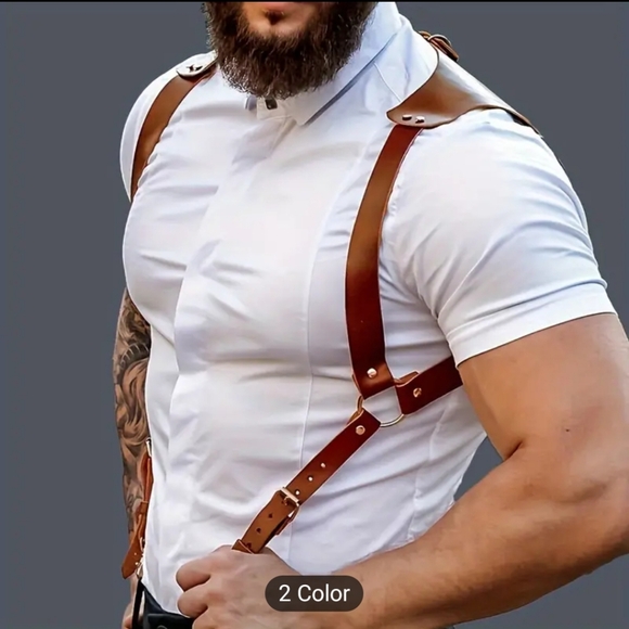 Accessories | Mens Punk Adjustable Faux Leather Suspenders Body Belt ...